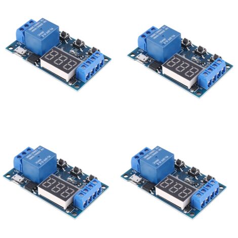 4X-521 1-Way Digital Time Delay Relay Trigger Cycle Timer Delay Switch Circuit Board Timing ...