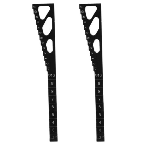 2X Metal Steering Height Gauge Ruler Measuring Tool for 1/8 1/10 1/12 ...