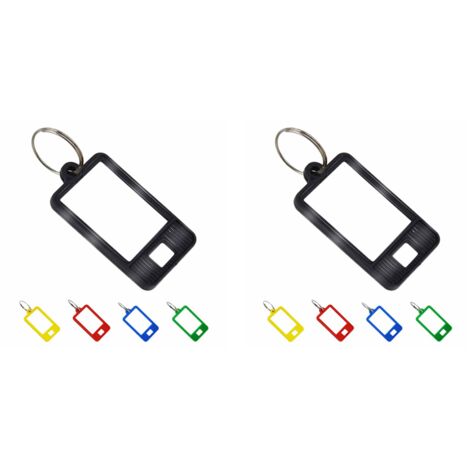 200 Pieces Heavy Duty Plastic Key Tags Oval Shape Key Tags with Window ...