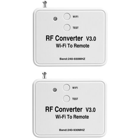 2X Wifi Remote Control RF Radio Frequency Converter 240-930Mhz for Garage Door Smart Home