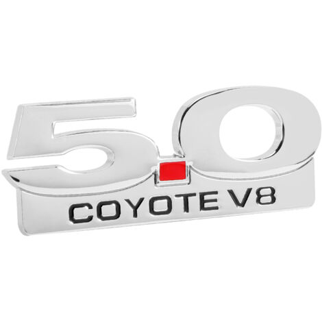 5.0 V8 For 11-14 F250 Chrome Body Side Fender Emblems Sticker Badge ...