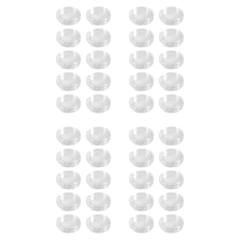 40 Pcs Round Clear Plastic Corner Box 20mm