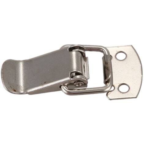 Silver Tone Metal Toggle Latch Pull Straight Loop Catch 1.6"