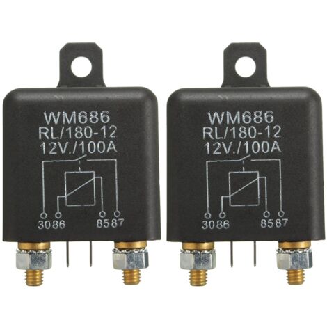 2X Split Load Resistor Switch 100Amp 4-Pin On/Off Black