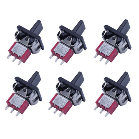 6X AC 250V / 3A 125V 5A SPDT Momentary 3 Position Toggle Switch T80-R
