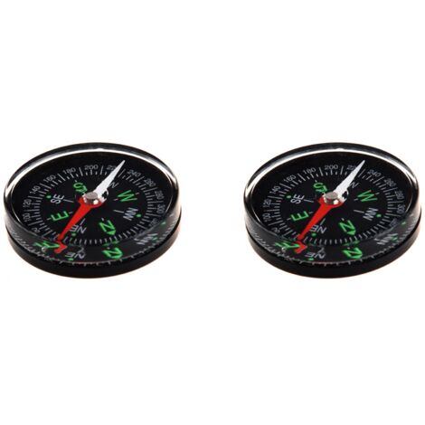 2 Pieces Clear Liquid-Filled Compass for Camping Hiking, Outdoor Scouting Kit