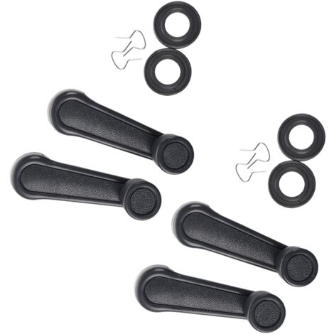 x Universal Plastic Car Window Lever/Crank Grey