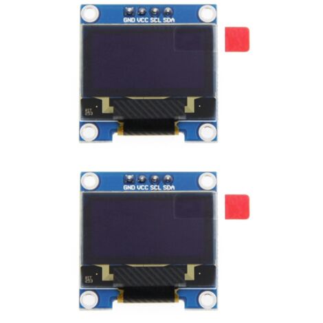 2X 0.96 Inch IIC I2C Serial GND 128X64 OLED LCD LED Display Module for Screen Assembly White