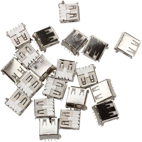 TLILY(R) 20 Pcs USB Type A 4 Pin DIP Right Angle Plug Socket Connector