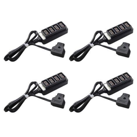 4X Camera Power Distributor D-Tap Male to 4 Port P-Tap Four Way ...