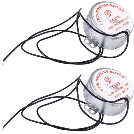 2X AC 220V-240V 5/6RPM 4W 50CCW 7mm Diaphragm Fan Synchronous Motor