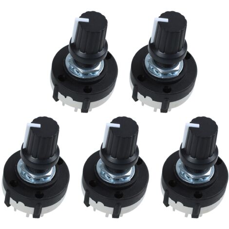 5X 3P4T 3 Pole 4 Position Single Band Selector Rotary Switch with Knob