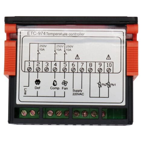 8X ETC-974 Digital Temperature Controller Microcomputer Thermostats Alarm Thermostat ...