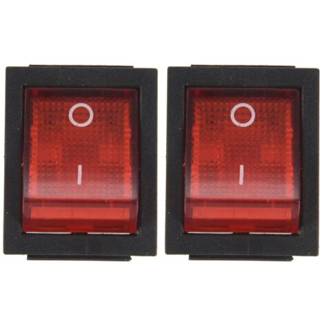 2X Rocker/Toggle Switch ON/OFF 4 Pin 15A/250V 20A/125V AC 28x22mm