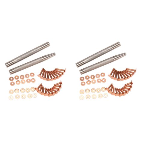 40 Pack Copper Rivets and Burrs (14mm 19mm) with 2 Rivet Punching Tools ...