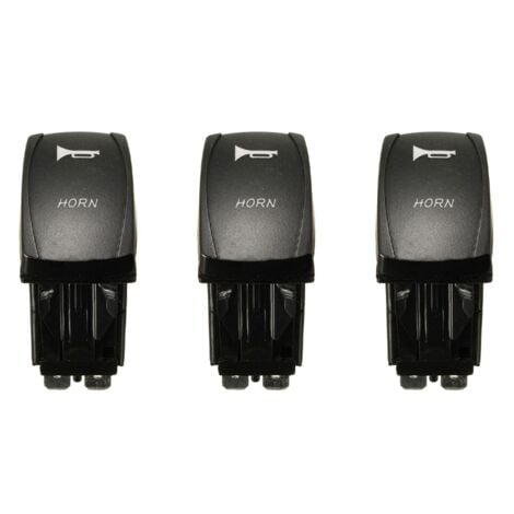 3X Momentary Car Boat Marine LED Horn Bell Rocker Switch 12V 24V Red