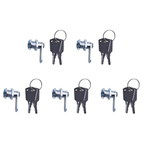 5X Cam Lock Desk 16MM + 10 Keys for Arcade Cupboard Mailbox File Cabinet
