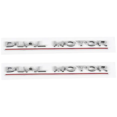 2X 3D Dual Engine Decals Car Rear Trunk Sticker Badge for Model 3 2017-2020