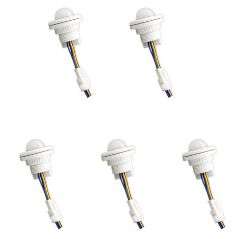 5X 220V Mini PIR Infrared Motion Sensor Detection Adjustable Time ...