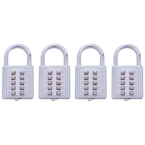 4X Anti-theft Button Combination Number Push Password Lock Zinc Alloy