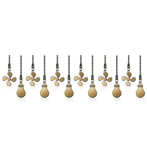 12X Ceiling Fan Pull Chain Extension Pulls Decorative 12 Inch Extension ...