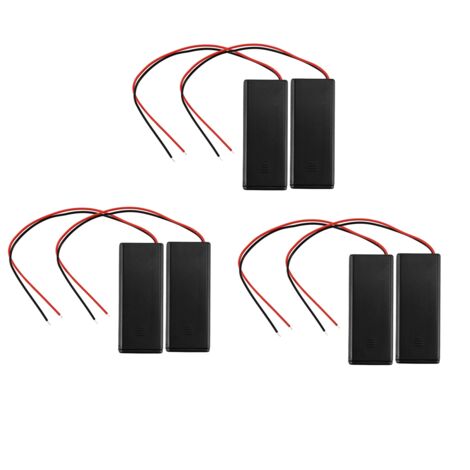 6 Pcs 2XAAA 3V Battery Holder A/M Switch Battery Case Cover