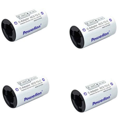 C Size Battery Adapters, AA to C Size Spacer Converter Case Use with ...