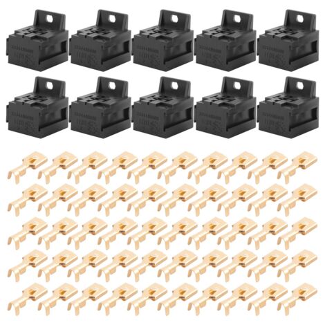 Car Auto 30A-80A Relay Holder Terminal Box Holder Relay Base Socket 5 ...