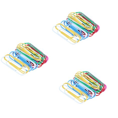 Large Vinyl Coated Paper Clips, 90 Pack 4 Inch Large Paper Clip Holders ...