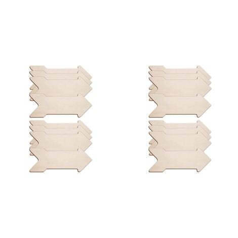 16 Pieces Arrow Shape Cutouts Unfinished Wood Sign Blank Hanging Plaque ...
