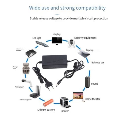 2X 14.6V 3A Lifepo4 Lithium-Ion Iron Phosphate Battery Charger EU Plug