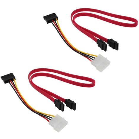 2 x SATA Power and Data Adapter Cables