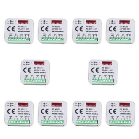 10X Universal Receiver RX Multi-Frequency 300-868 MHz 2CH 12V 24V ...