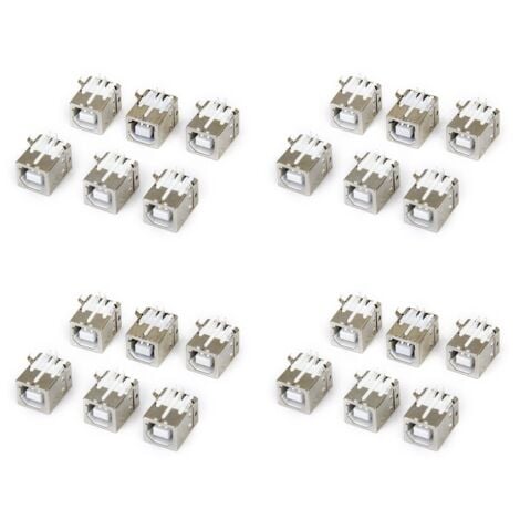 24pcs Replacement USB Type B Right Angle Connector Socket