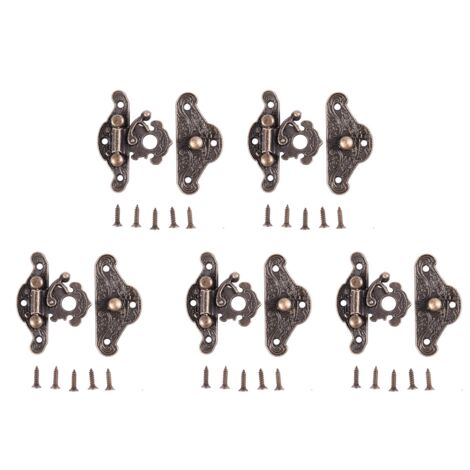 5X Decorative Latch Antique Vintage Retro Chest Lock Buffer Hasp Wooden ...