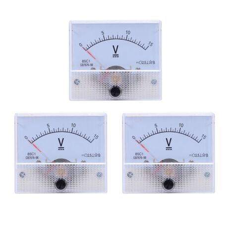 3X 85C1 Analog Voltmeter Precise Setting Dial Gauge DC 0-15V