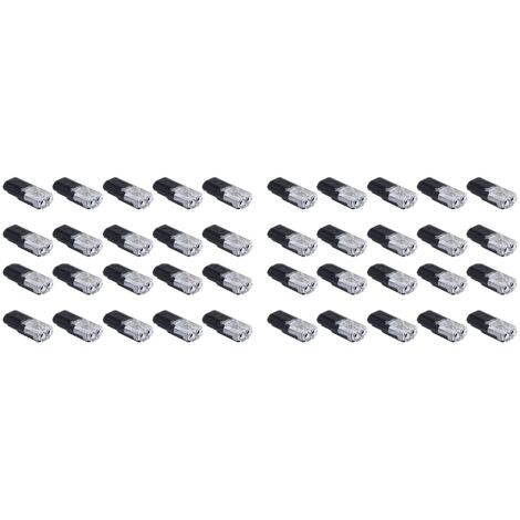 40PCS Double Push-in Connector with Locking Buckle, 2 Pin Way Push-in ...