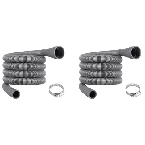 2X Universal Washing Machine Drain Hose Extension Set 6.5FT, Includes ...