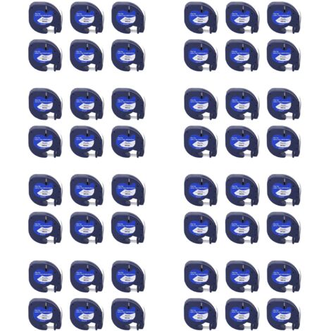 48Pcs LetraTag Refill Label Tapes Label Maker for 91331 White 4M x 12mm ...