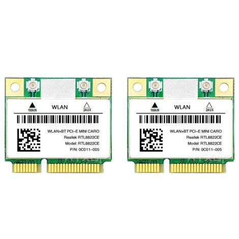 2X RTL8822CE 1200Mbps 2.4G/5Ghz 802.11AC WiFi Network Card Mini PCIe ...