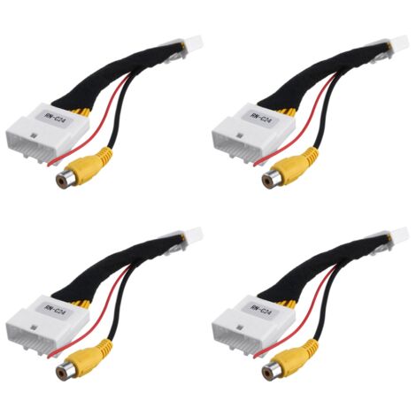 4X Car 24 Pin Video Input Switch Reverse Parking Camera Adapter Cable ...