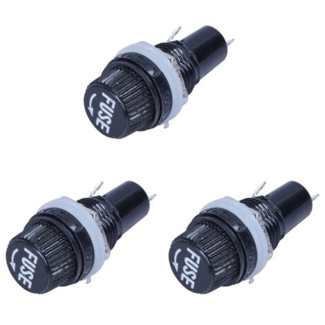 3pcs 12mm Thread with Fuse Panel Holder for 5x20mm Fuses
