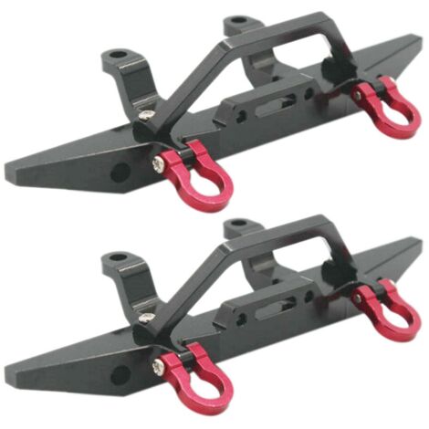 2X Metal Bumper for MN D90 D91 D96 MN90 MN99S RC Car Upgrade Parts, Black