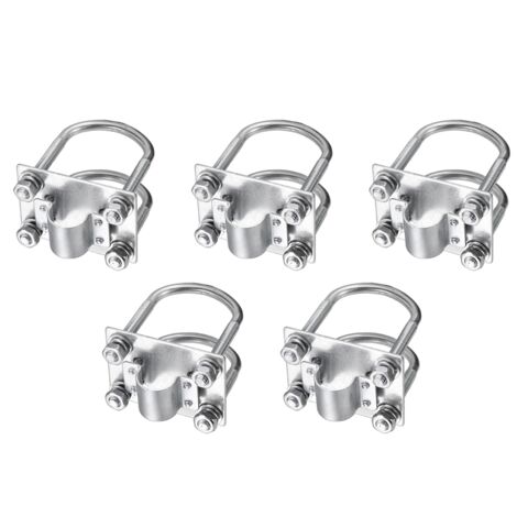 5X Antenna Mast Clamp Mount with U-Bolts Hardware Pipe Panel Rustproof ...