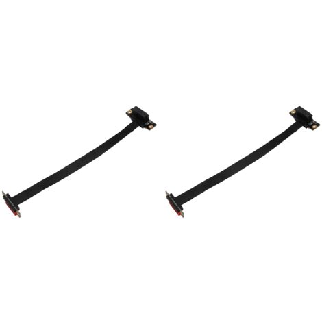 2X PCIE X1 Extension Cable Dual PCIe 3.0 Right Angle 90 Degree 8Gbps ...
