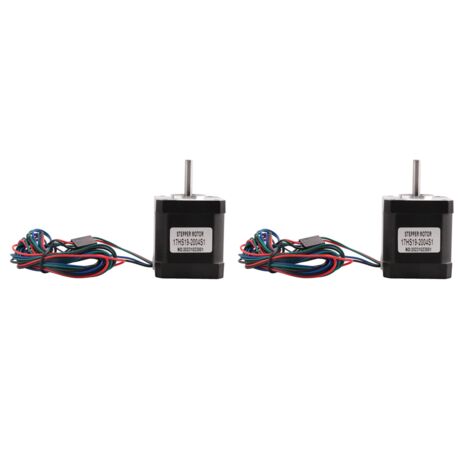 2X Nema 17 Stepper Motor 48mm Nema17 42BYGH 2A 4 Wires (17Hs19-2004S1 ...