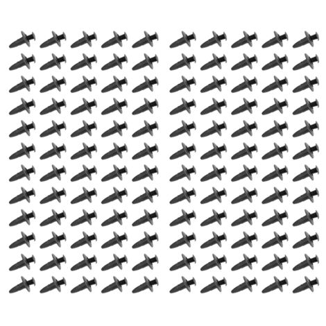 120pcs Black Plastic Push Rivets Fastener Hole Diameter 6mm