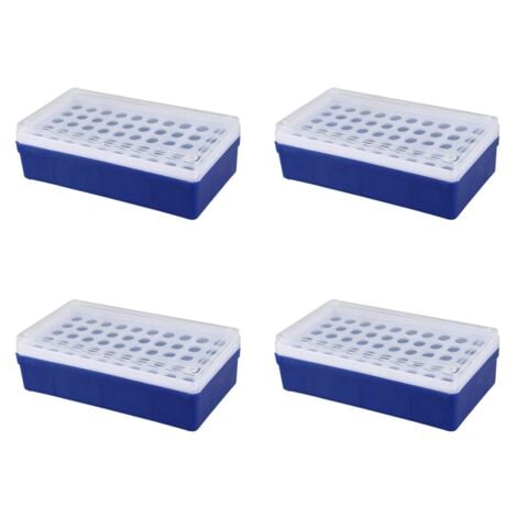 4X Laboratory Lab Plastic 50 Sockets 1.5ml Centrifuge Tube Holder Box