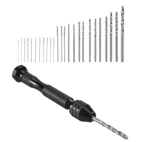 Hand Held Drill Bit Set Precision Vise with 25 Mini Twist Drill Bits ...
