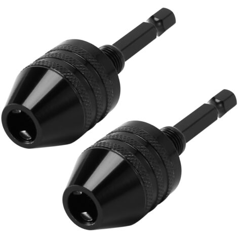 2X 0.3-8mm 1/4 Inch Keyless Drill Chuck Screwdriver Impact Driver ...